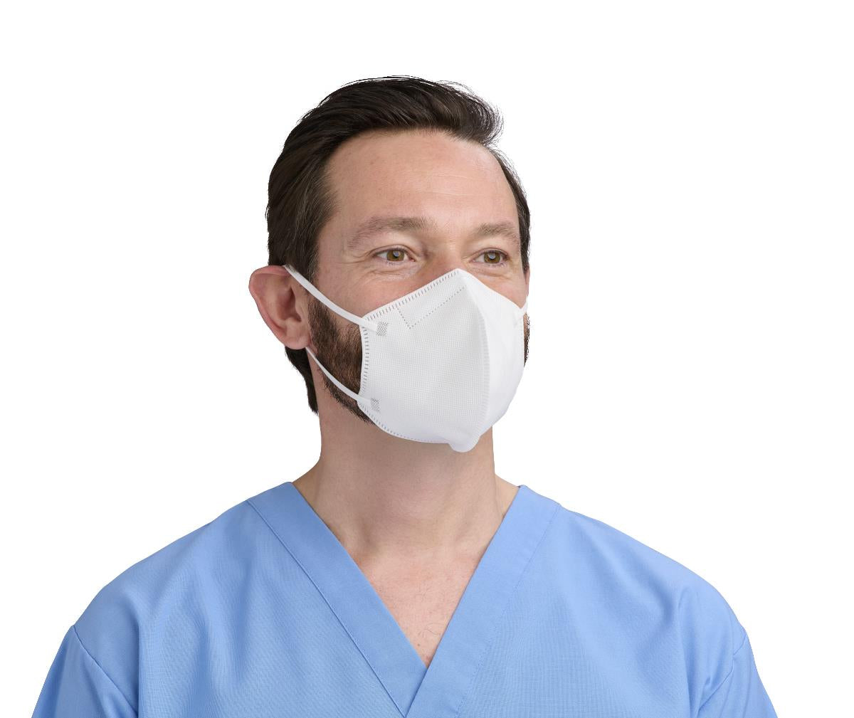 Medline Flat-Fold Face Mask with Ear Loops — Medical Supply Pros