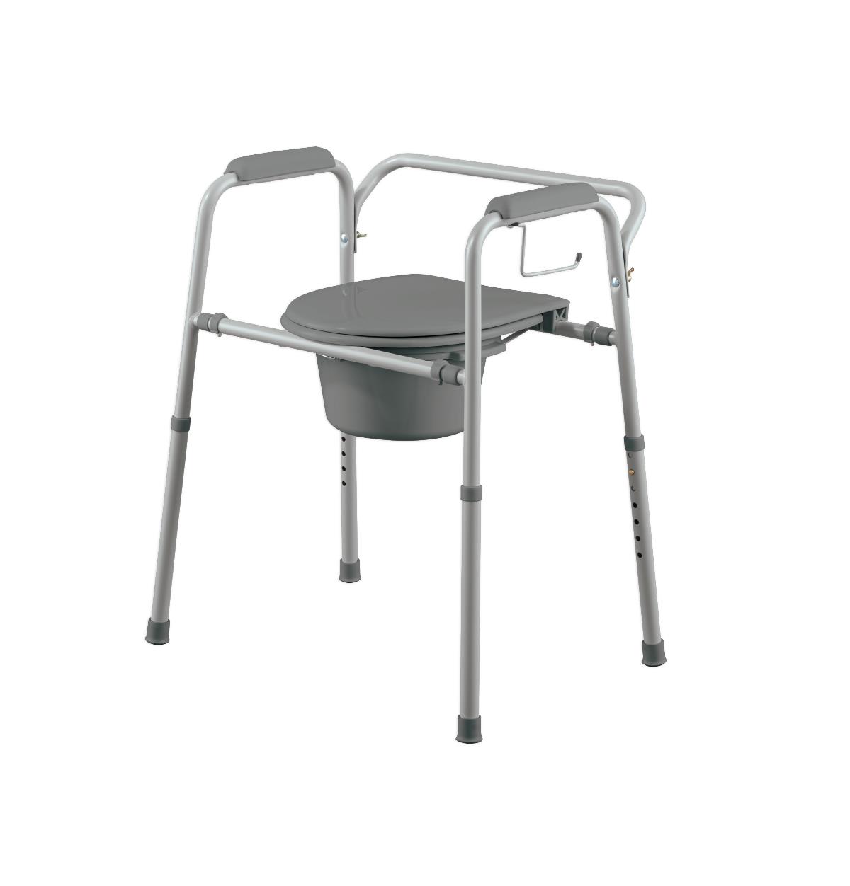 Medline Knockdown Steel Bedside Commode — Medical Supply Pros