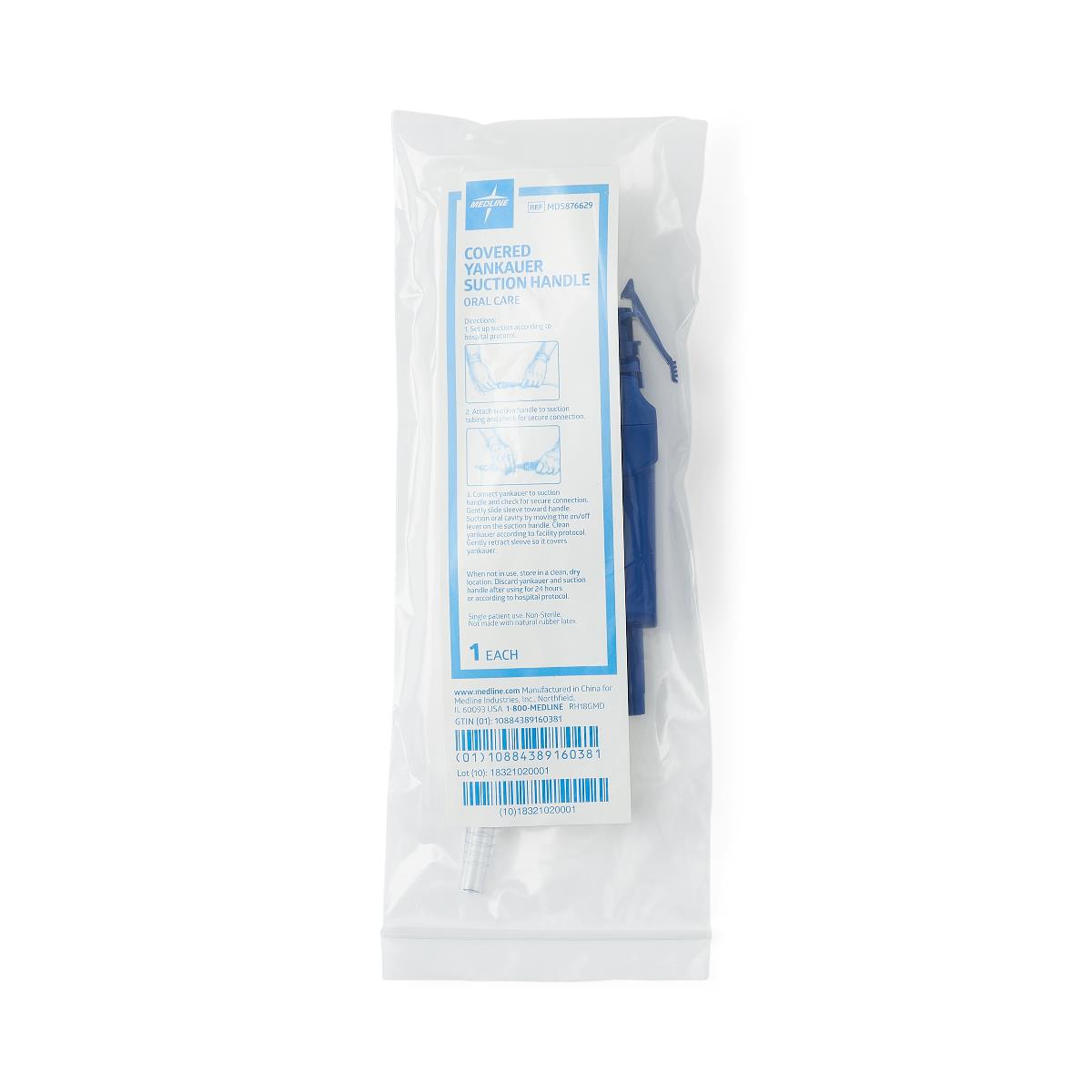 Medline Covered Yankauer with On/Off Valve Suction Handle — Medical ...