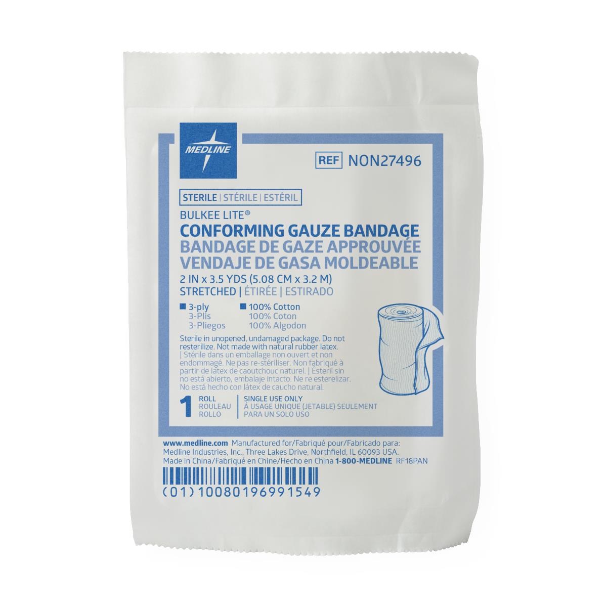 Bulkee Lite Sterile Cotton Conforming Bandages — Medical Supply Pros